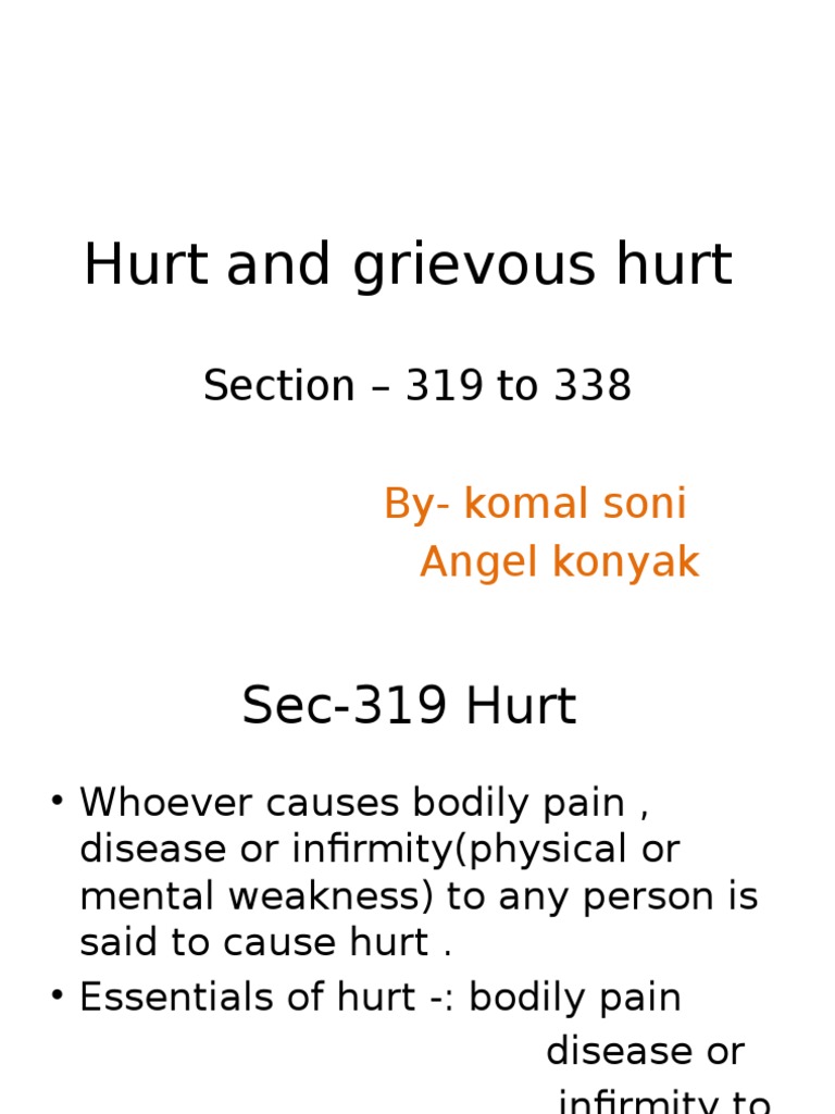 Understanding Hurt and Grievous Hurt | PDF | Punishments | Hearing Loss