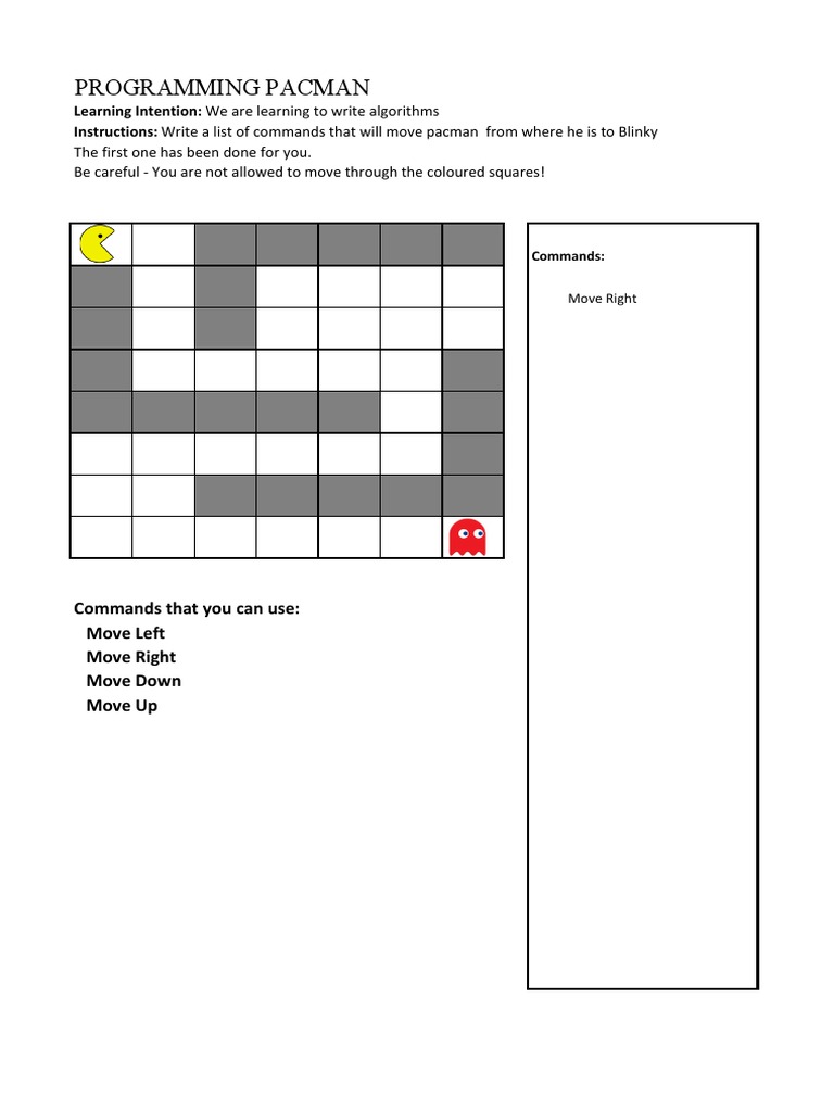 Programming Pacman Lesson 1 Algorithms | PDF