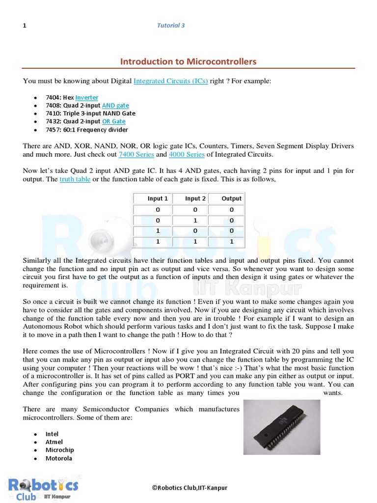 Introduction To Microcontrollers | PDF | Microcontroller | Flash Memory