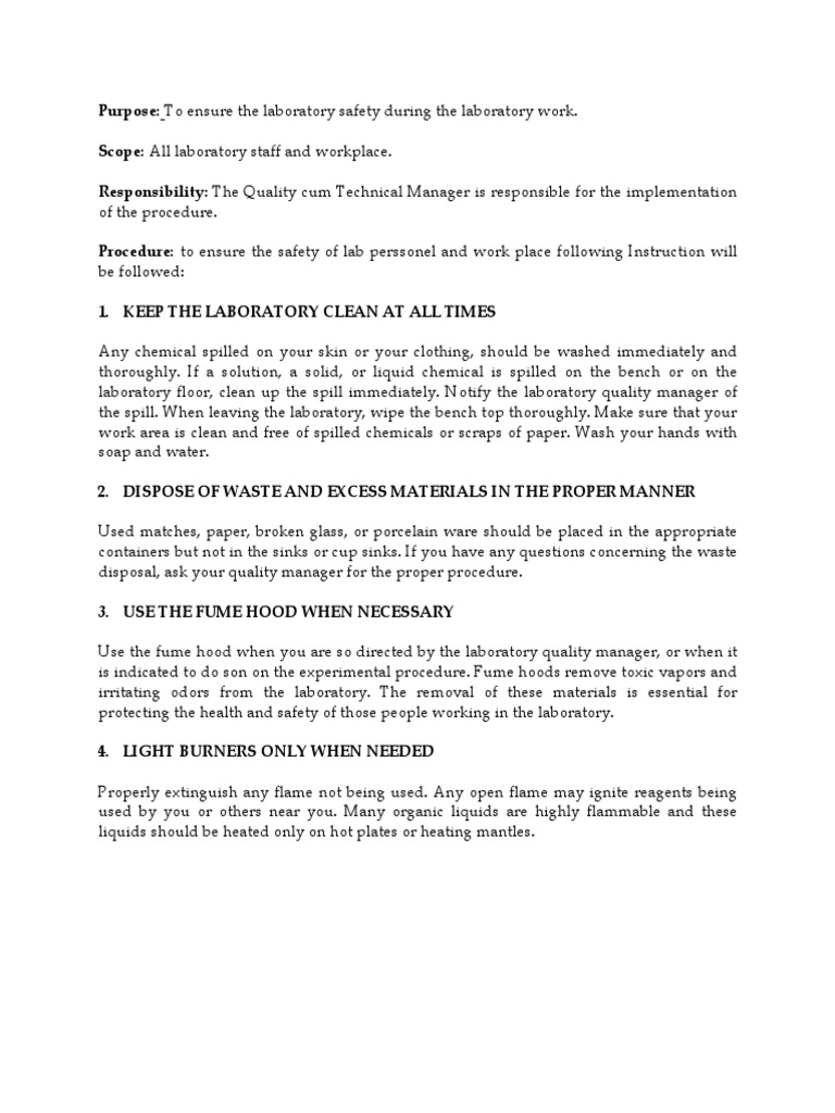 Purpose: Scope: Responsibility | PDF