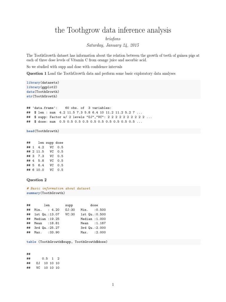 Statistical Inference Part2 | PDF