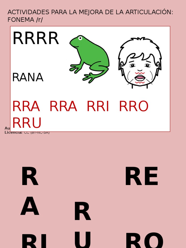 Actividades Mejora Fonema R | PDF