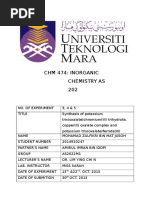 Exp8-Preparation and Studies of Potassium Tris (Oxalato) Aluminate (III ...