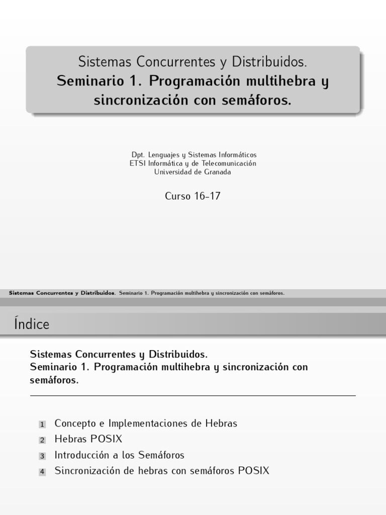 Programación Multihebra y Semáforos POSIX | PDF | Integral | C
