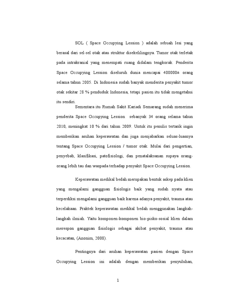 Space Occupying Process | PDF