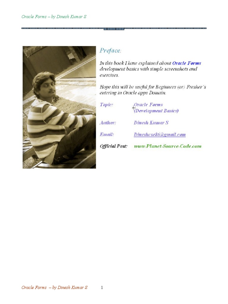 Oracle Forms PDF | PDF | Pl/Sql | Databases