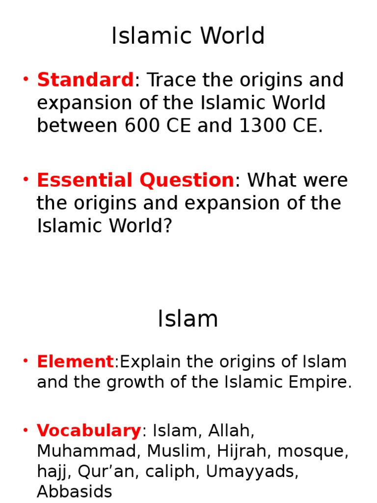 sswh5 Islam Powerpoint | PDF | Shia Islam | Crusades