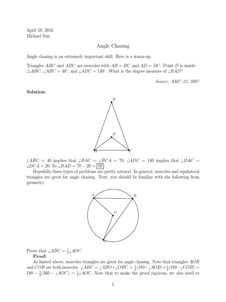 Angle Chasing | Triangle | Polytopes