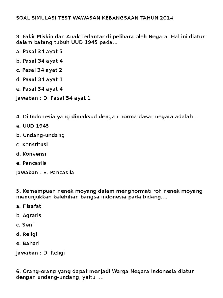 Soal TKD | PDF