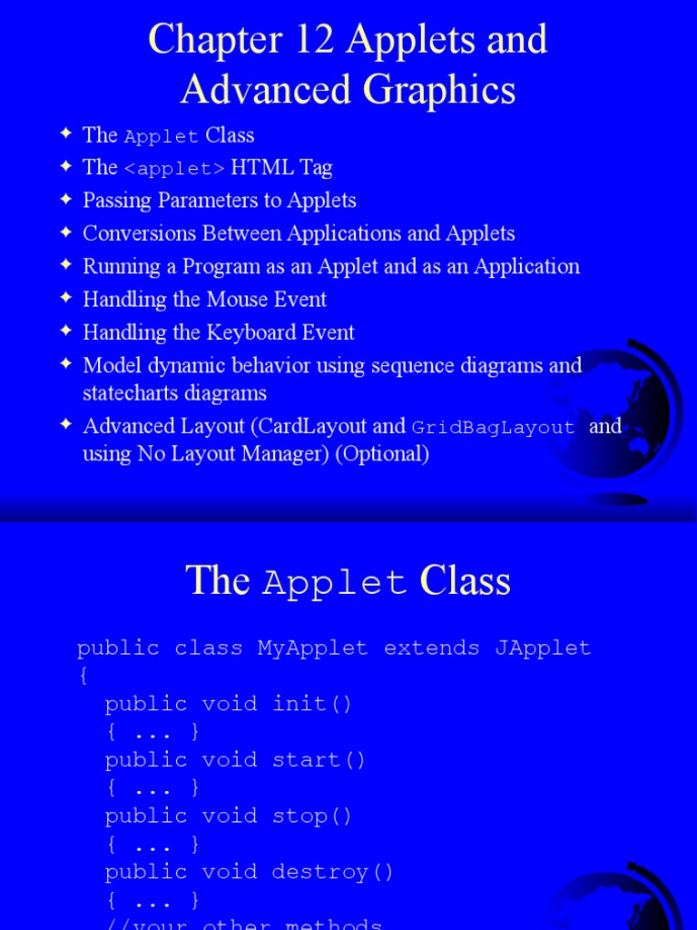 Mastering Applets and Advanced Graphics Techniques: An In-Depth Exploration of Applet Lifecycles ...