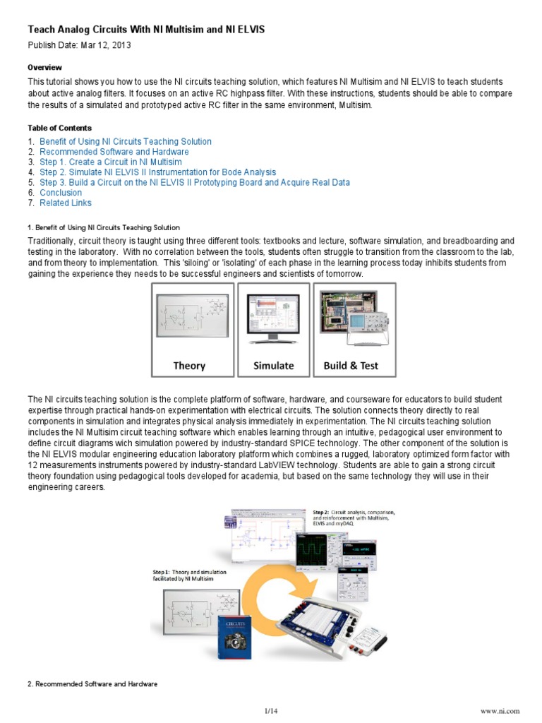 NI Tutorial 13599 en | PDF | Simulation | Electronic Circuits