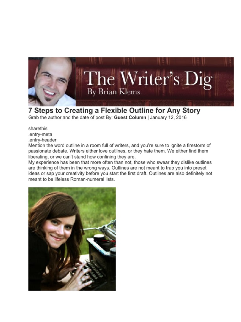7 Steps To Creating A Flexible Outline For Any Story | PDF | Plot ...