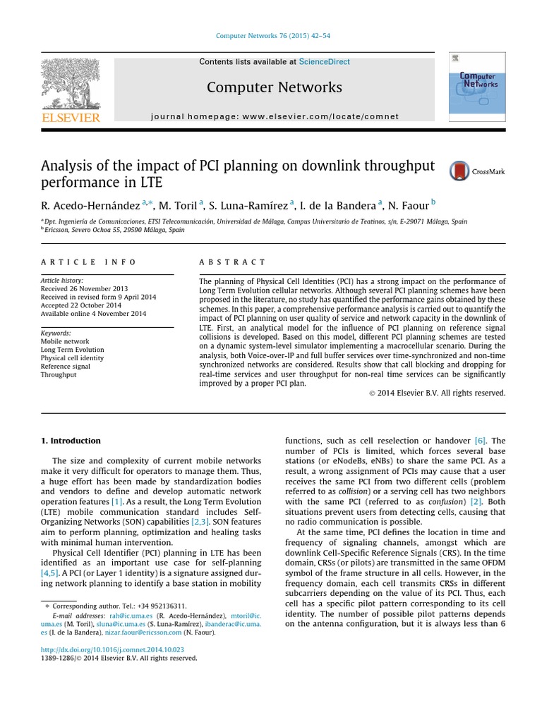 Impacts of PCI Conflict | PDF | Lte (Telecommunication) | Duplex ...