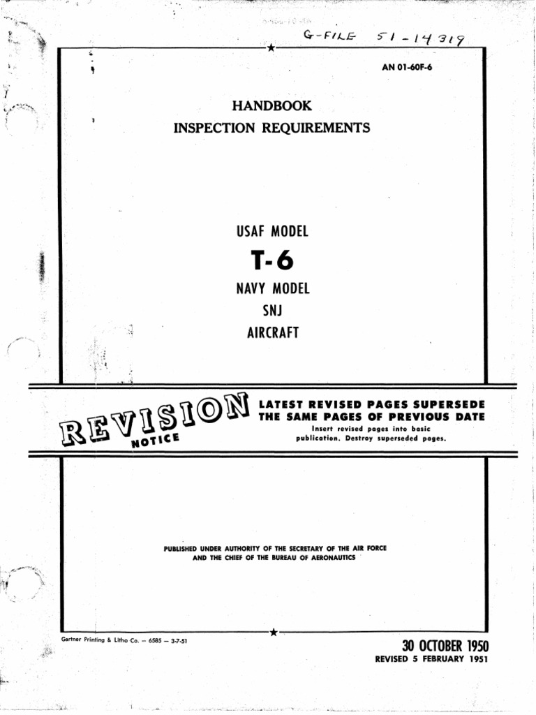 T-6 Aircraft Inspection Requirements | PDF | Landing Gear | Flight ...