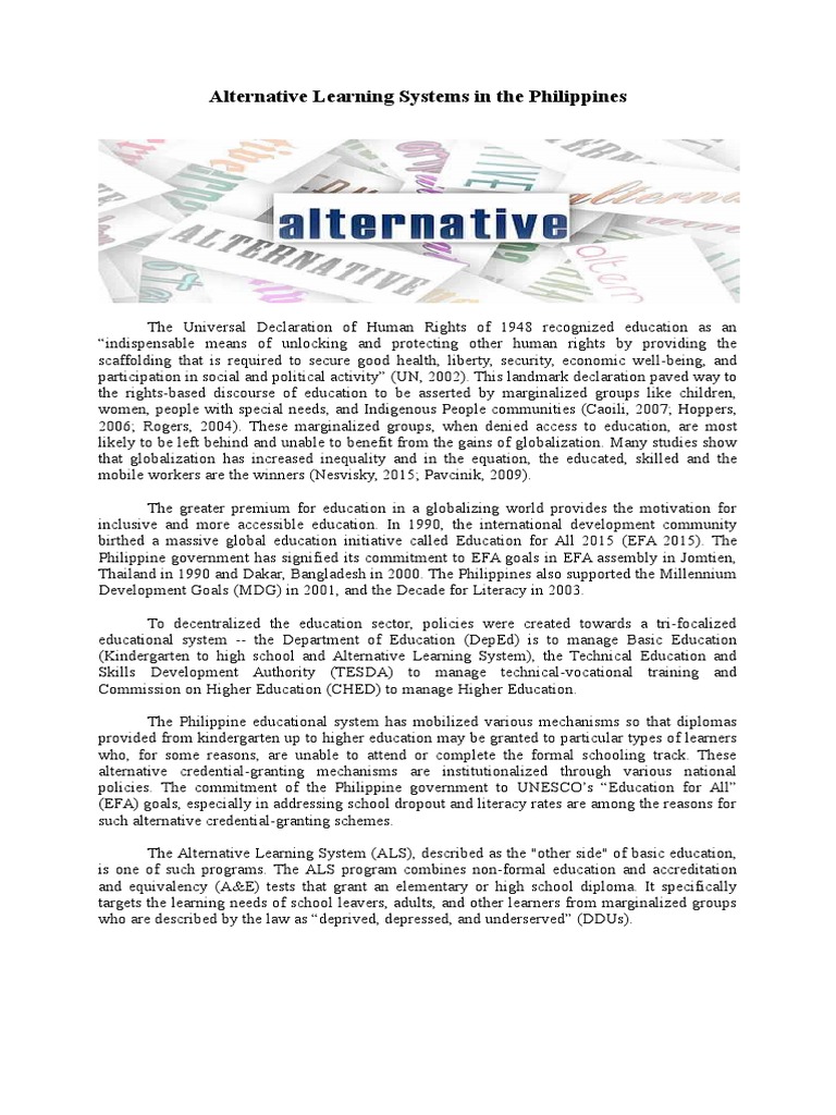 1 Alternative Learning Delivery Systems | PDF | Quality Of Life | Sharing