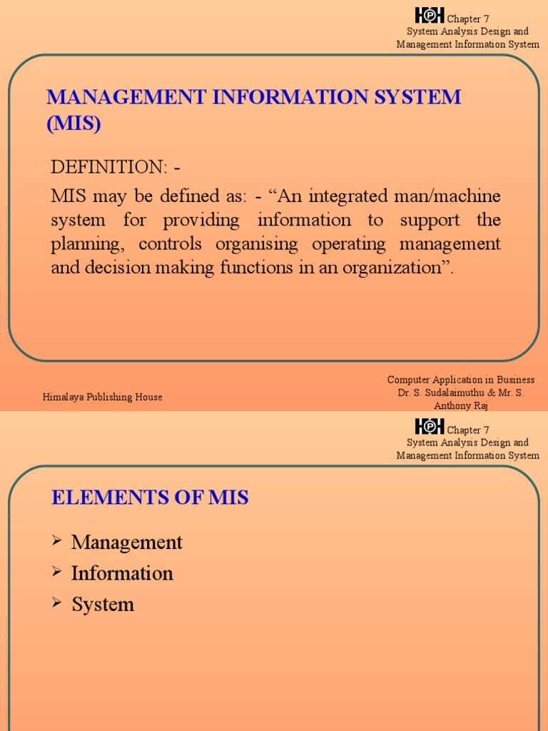 MIS-DSS | Management Information System | Information System