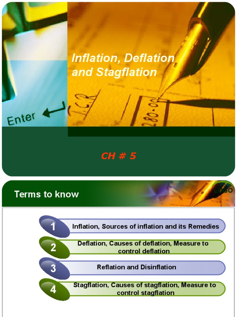 Inflation, Deflation and Stagflation.ppt | Deflation | Disinflation