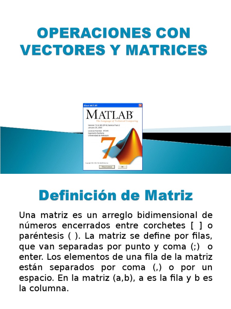 CLASE 2 - Matrices - y - Vectores | PDF | Matriz (Matemáticas) | Álgebra
