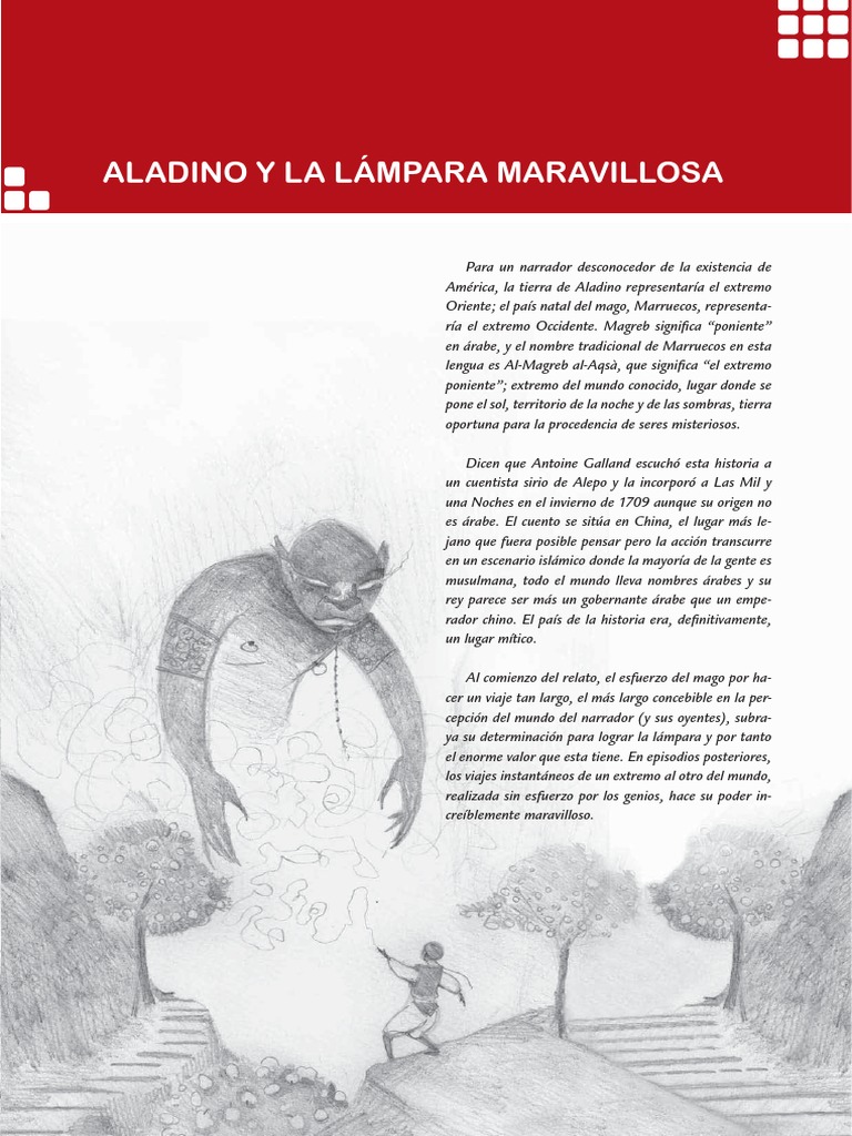 Aladino y La Lámpara Maravillosa | PDF | Mil y una noches | Lectura ...