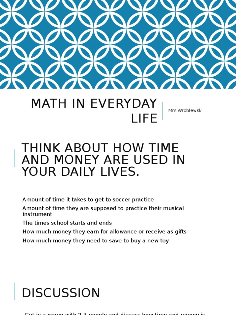Math in Everyday Life | PDF