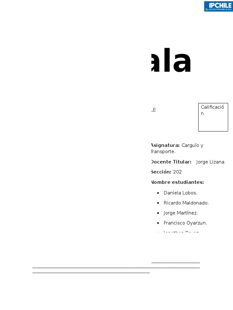 Informe Rotopala Avanse | PDF | Tren | Minería