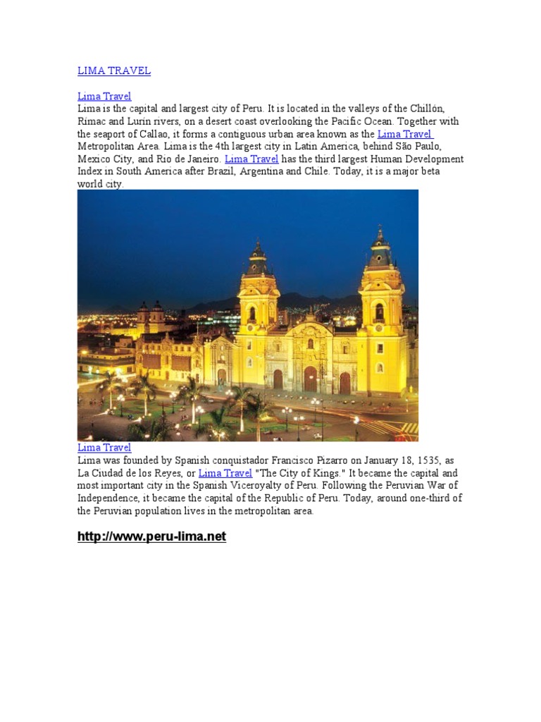 Lima Travel | PDF