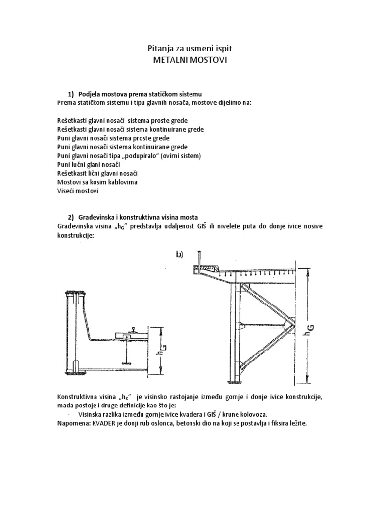 Metalni Mostovi Skripta | PDF