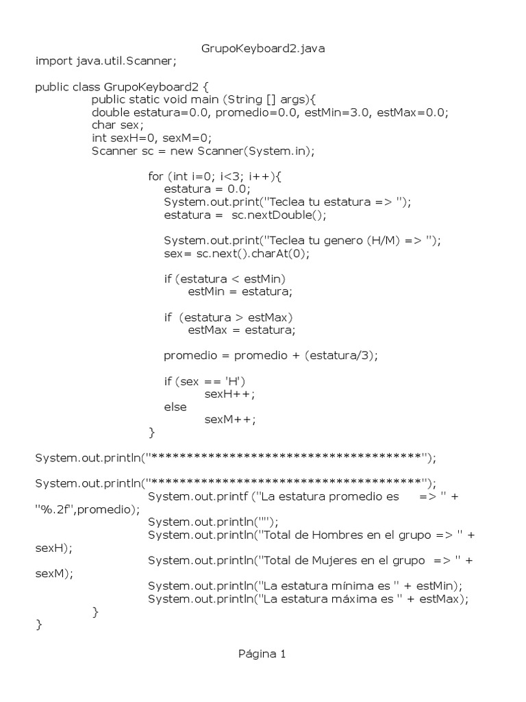 Ejemplo Scanner Java | PDF | Programación de computadoras | Ingeniería ...