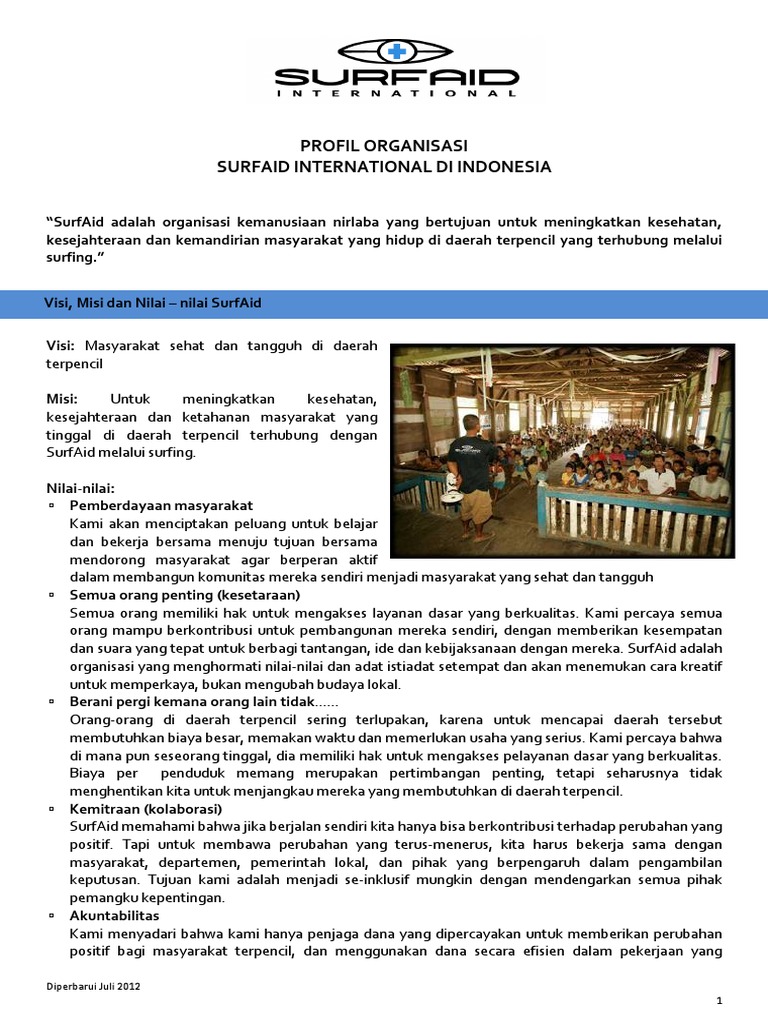 Profil SurfAid International Indonesia | PDF