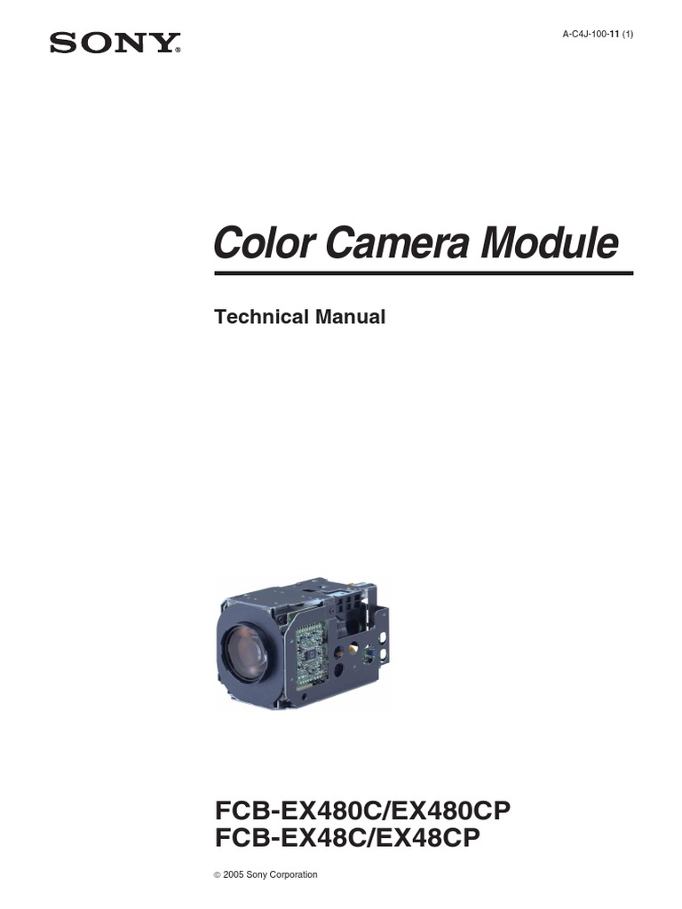 FCB-EX480C EX48C Technical Manual | PDF | Autofocus | Zoom Lens