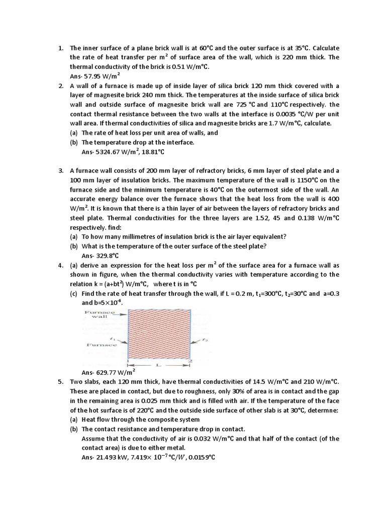 Practice Set 1 (Basic Questions) (1 Copy) | PDF | Thermal Conductivity ...