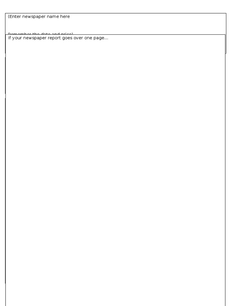 Newspaper TEMPLATE | PDF