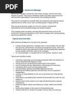 Warehouse Administrator Job Description | PDF | Warehouse | Experience