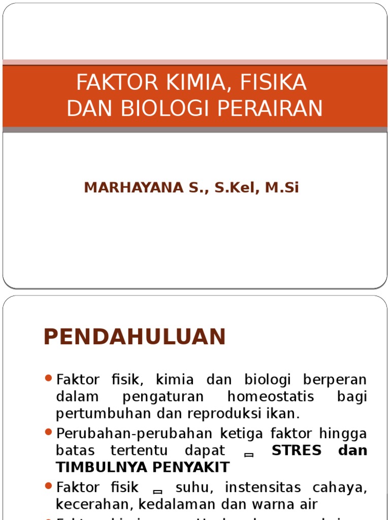 Faktor Kimia Dan Fisika | PDF
