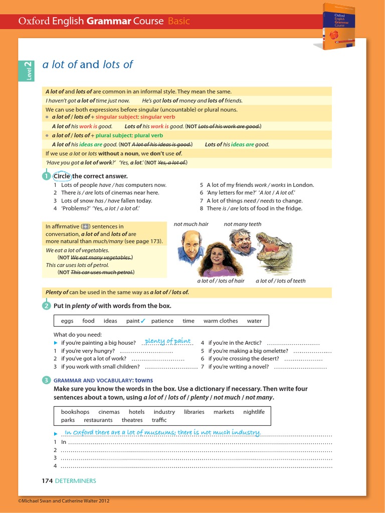 A Lot of and Lots of PDF | PDF | Grammatical Number | Plural