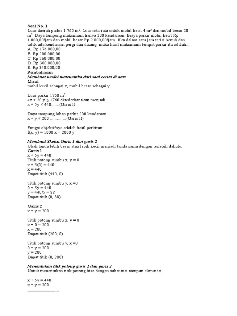 Soal Program Linier | PDF