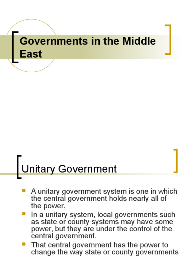 Governments in The Middle East | PDF