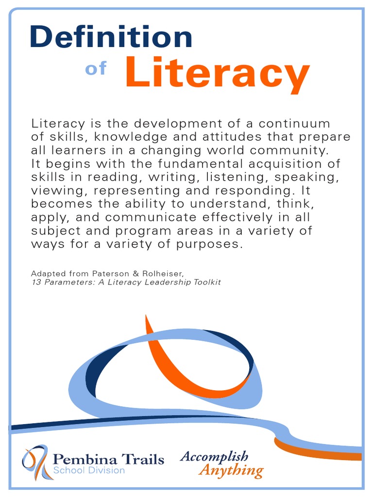 Literacy: Adapted From Paterson & Rolheiser | PDF