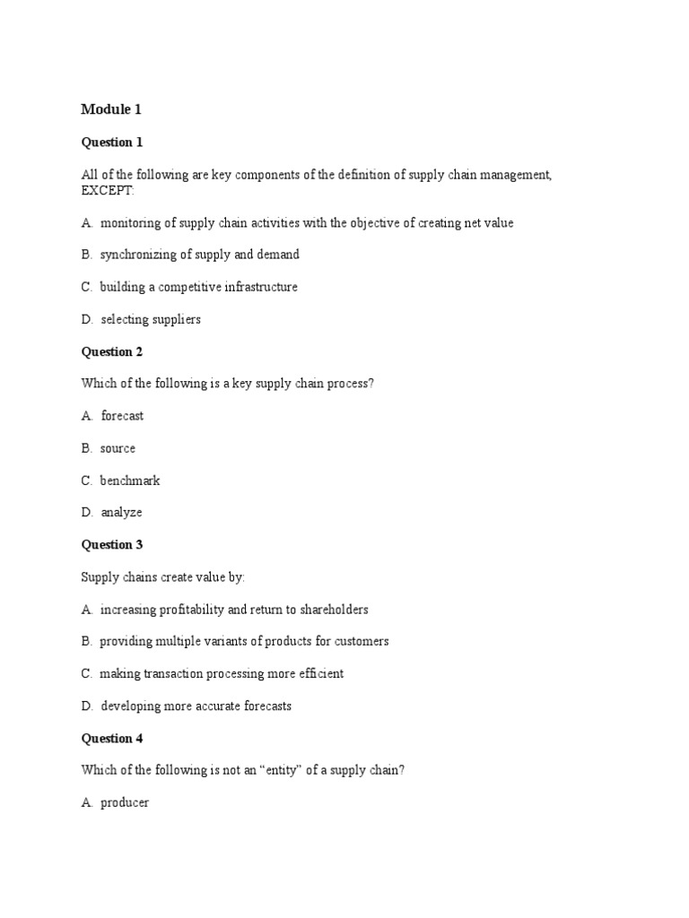 CSCP - Question and Answer | PDF | Supply Chain | Enterprise Resource Planning