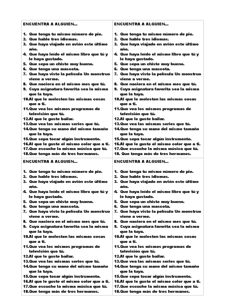 Encuentra A Alguien Que... | PDF