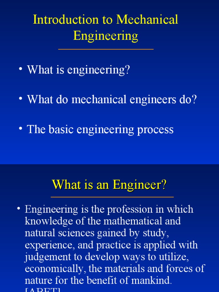 Introduction To Engineering | PDF | Engineer | Engineering