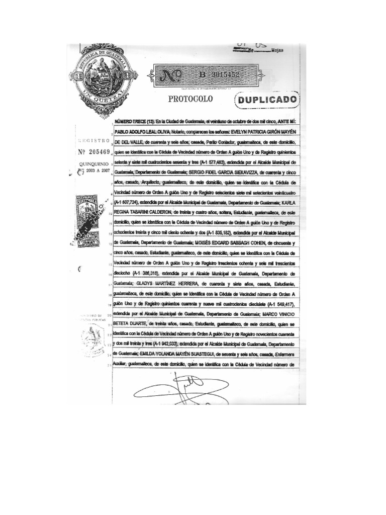 Modelo de Testimonio III