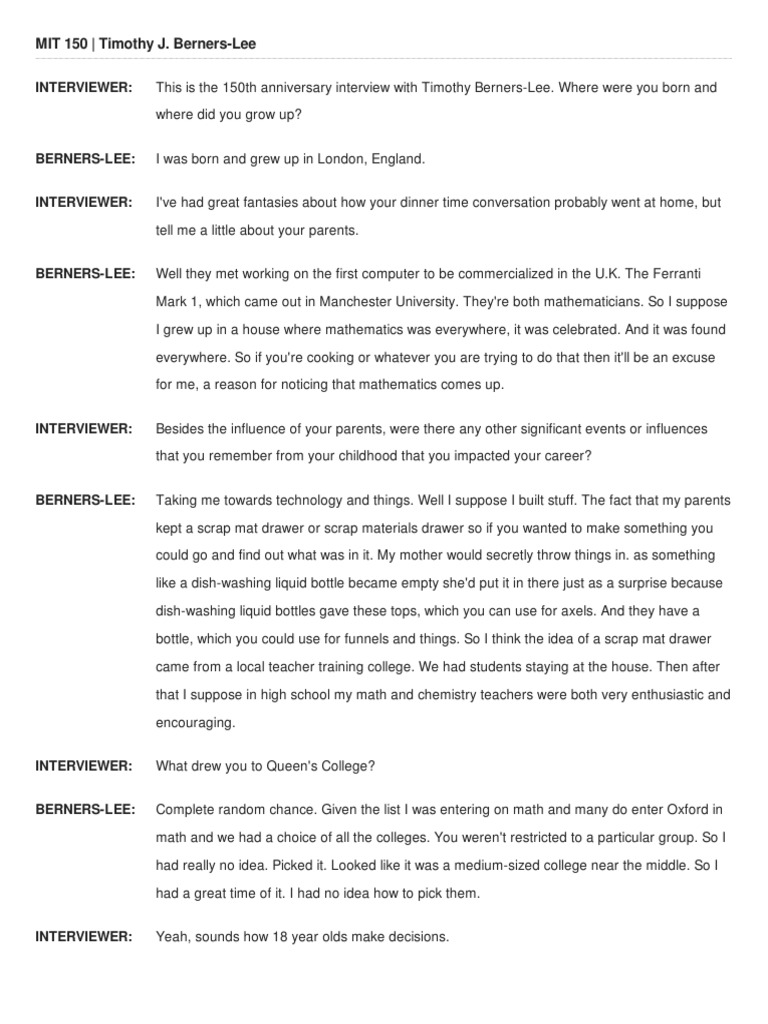 Timothy J. Berners-Lee | PDF | Hypertext Transfer Protocol | Semantic Web