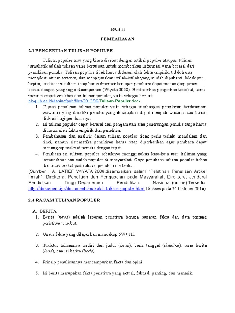 Tulisan Populer | PDF