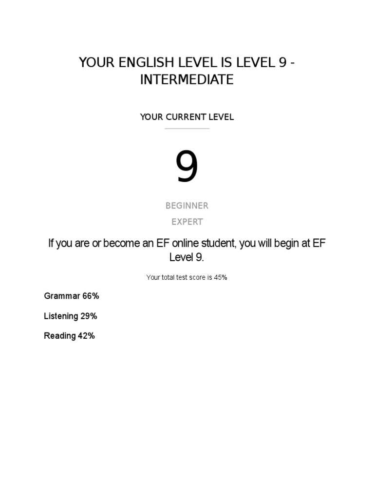 English Proficiency Result | PDF