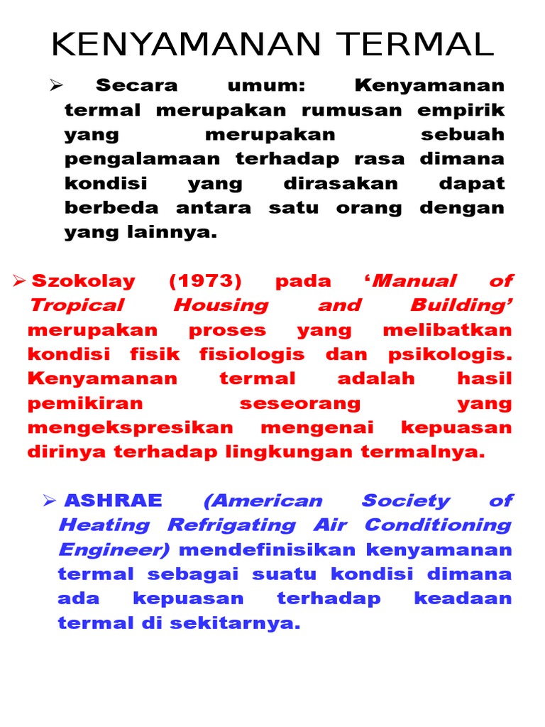Kenyamanan Termal | PDF