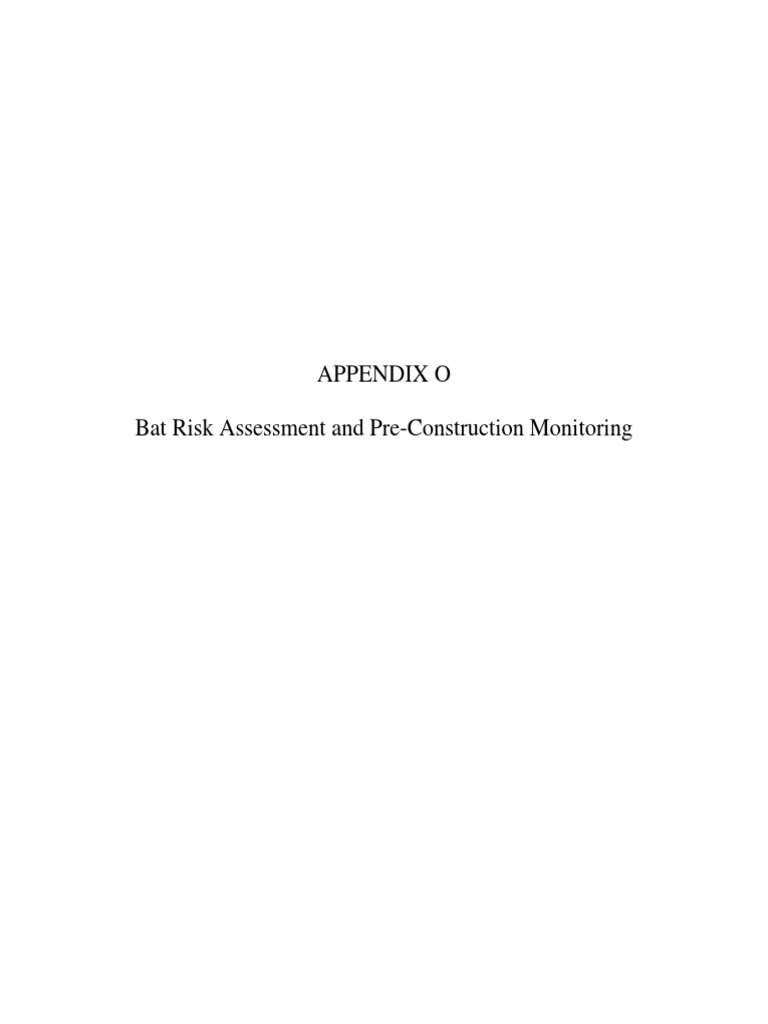 Appendix o Bat Reports | PDF | Trees | Conservation