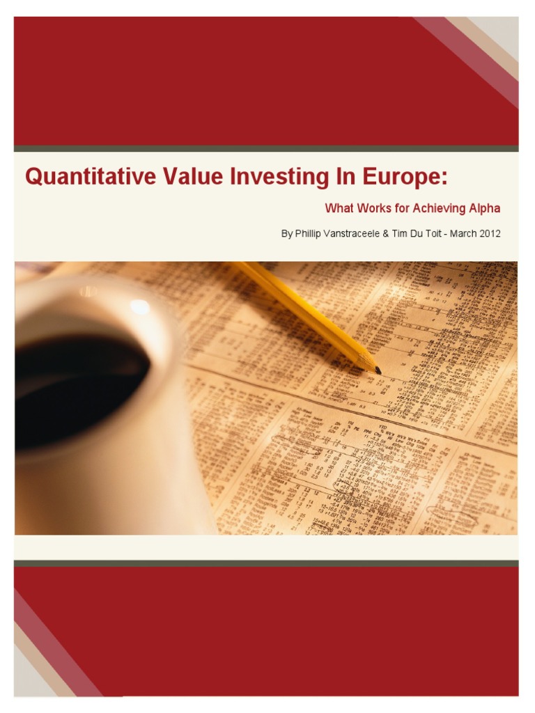 Quantitative Value Investing in Europe | PDF | Value Investing | Stock ...