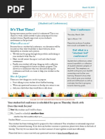 Student-Led Conference Template | PDF