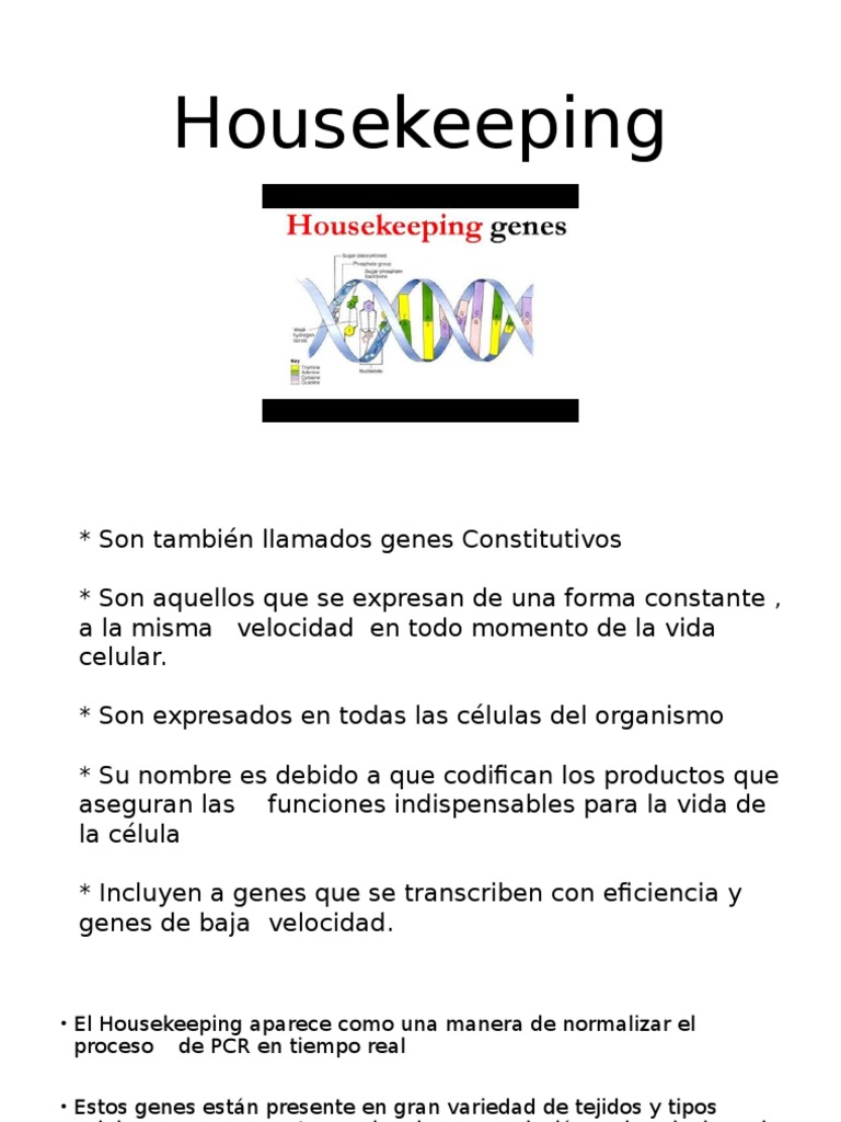 Genes Housekeeping: Claves y Usos | PDF | La expresion genica | Adn